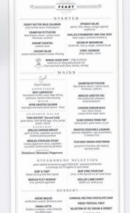 NIGHT 6 – ELEGANT/FORMAL NIGHT – MAIN DINING ROOM MENU* – SemiProCruiser